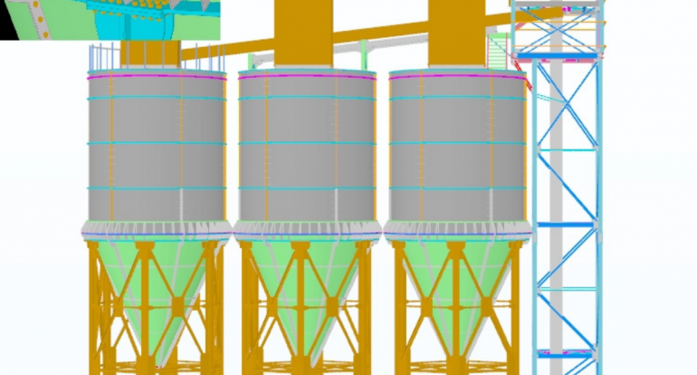 3*600 Ton Bolted Cement Silo - Stas Engineering